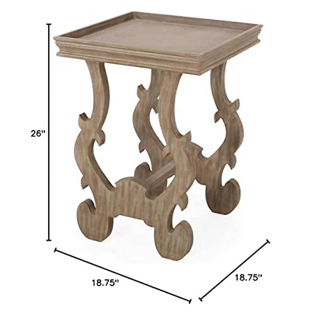 Christopher Knight Home Elaine French Country Accent Table with Square Top, Natural