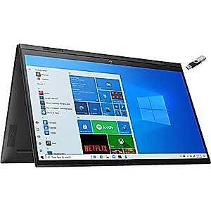 2022 HP Envy 2-in-1 Laptop 15.6 inch FHD Touchscreen 6-Core AMD Ryzen 5 5500U Radeon Graphics 16GB DDR4 512GB NVMe SSD WI-FI 6 Win 11 Pro Fingerprint Backlit Keyboard w/ 32GB USB Drive