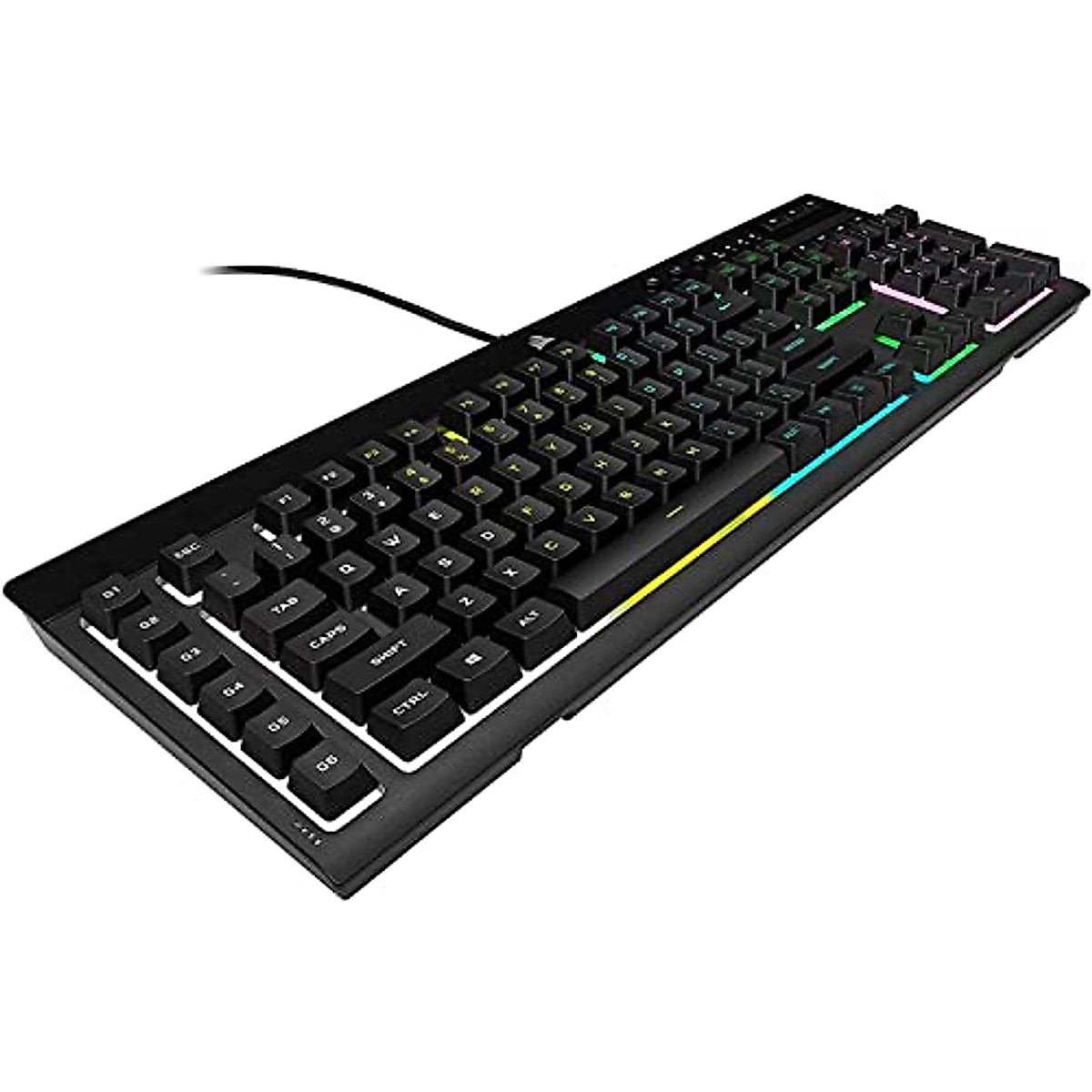 Corsair K55 RGB PRO Membrane Wired Gaming Keyboard – IP42 Dust and Spill-Resistant – 6 Macro Keys with Elgato Integration – iCUE Compatible – QWERTY NA – PC, Mac, Xbox – Black