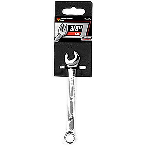 Performance Tool W322C, 3/8-Inch Combination Wrench - Drop Forged Chrome Alloy Steel, Rounded Box Ends