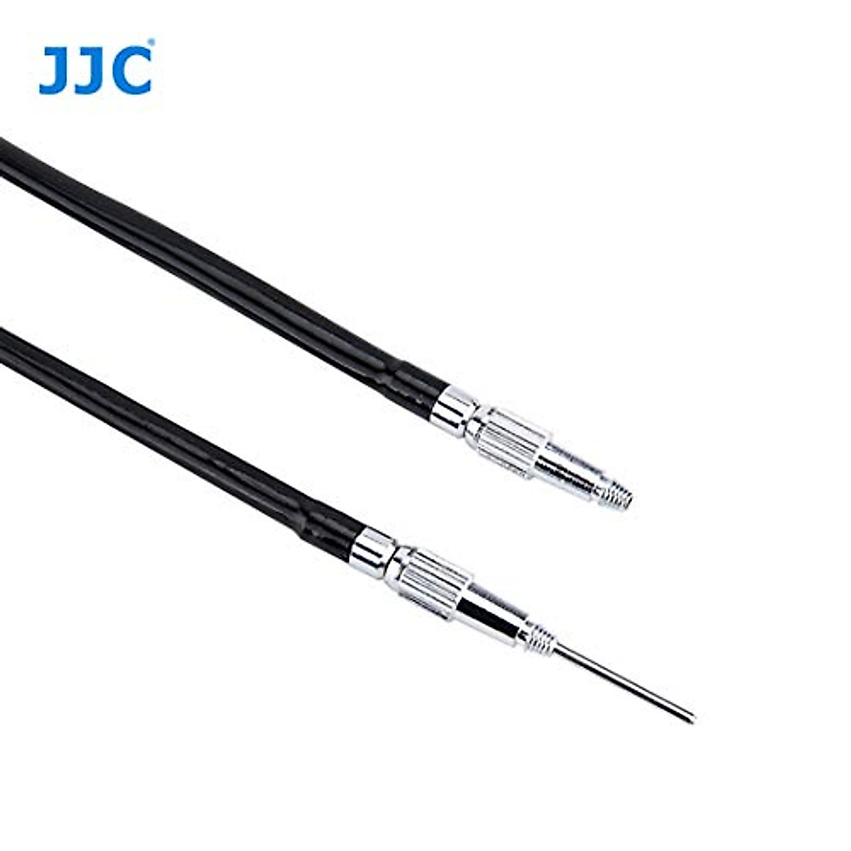 JJC TCR-70BK Black 70cm Threaded Cable Release, Mechanical Shutter Release Cable, Mechanical Cable Release with Bulb-Lock Design for Long exposures