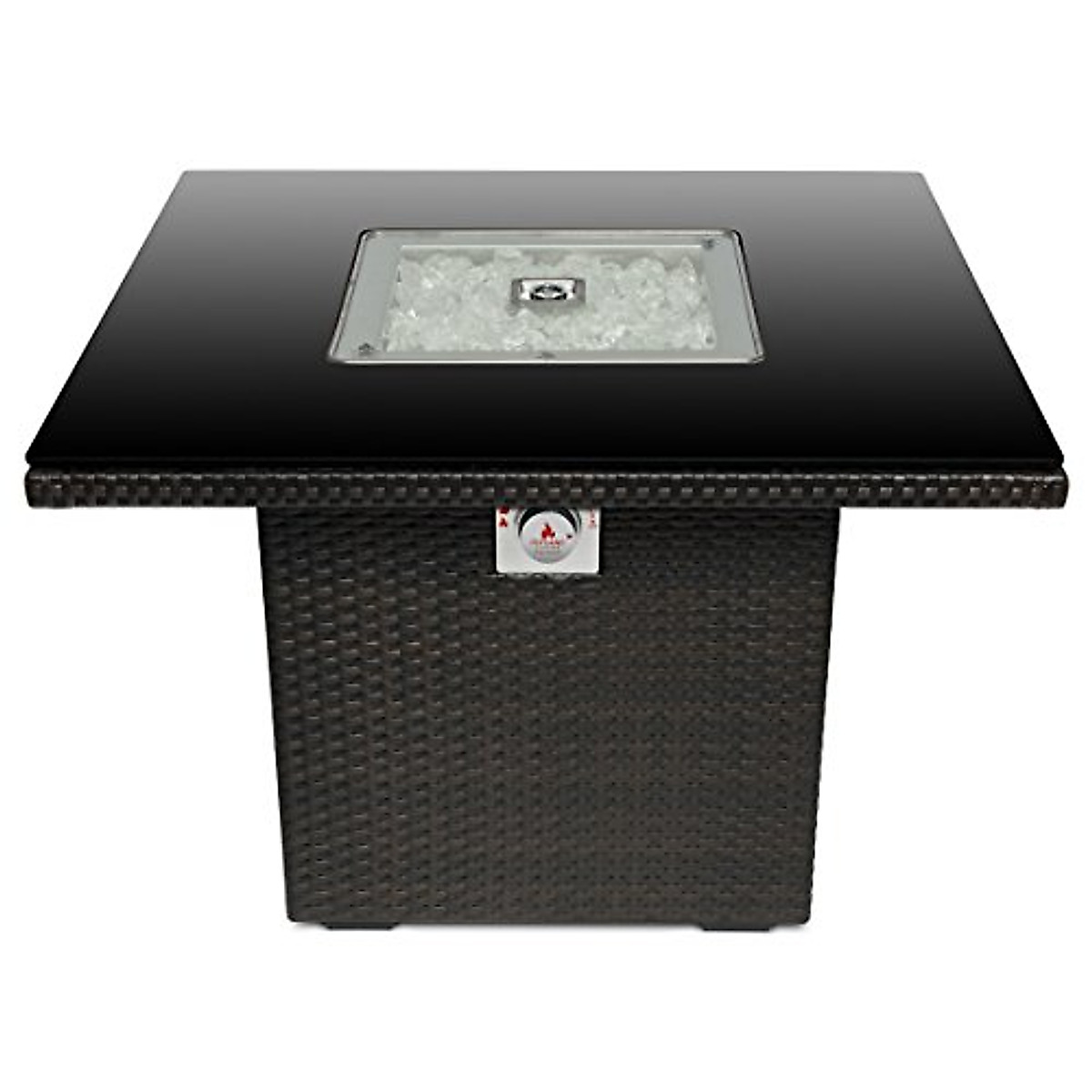 Outland Fire Table 3 Piece Square Accessory Set of Tempered Glass Lid Insert, Tempered Glass Wind Guard Fence, and UV & Water Resistant Durable Cover for 36-Inch Square Series 410 Propane Fire Tables