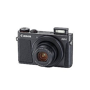 Canon PowerShot G9 X Mark II Compact Digital Camera w/1 Inch Sensor 3inch LCD - Wi-Fi, NFC, Bluetooth Enabled (Black) (Renewed)