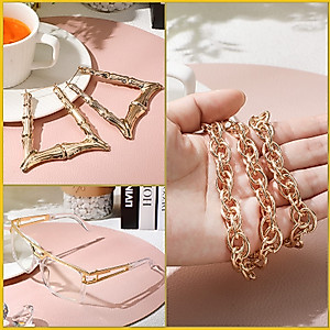80s 90s Outfit for Woman Hip Hop Costume Legging Rapper Sunglasses Gold Chain Earring Party Accessories(XX-Large,Rose Red)