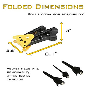 Lumintrail Hercules Flute/Clarinet Stand & Piccolo Stand w/ Carrying Bag, DS543BB, Foldable, 2 Clarinet/Flute Pegs & 1 Piccolo Peg, w Cleaning Cloth