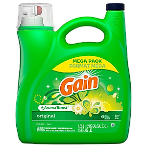 Gain Laundry Detergent Liquid Soap Plus Aroma Boost 77273, 154 Fl Oz (Pack of 1)