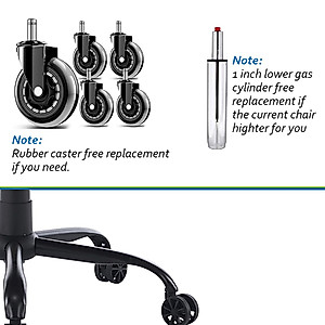 Efomao Fabric Office Chair, Big and Tall Office Chair 400 lb Weight Capacity, High Back Executive Office Chair with Foot Rest, Ergonomic Office Chair for Back Pain Relief, White