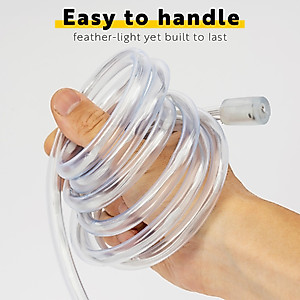 WYZworks 10ft Blue LED Outside Rope Light - 8 Modes, Waterproof Permanent Outdoor Accent Lighting w/Remote, Flexible Clear Tube, ETL Certified, Exterior Christmas Patio Palm Tree Yard Ambient