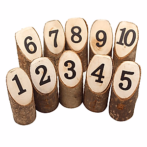 EXCEART 10pcs Wood Photo Clip Wood Wedding Table Numbers Wedding Table Decorations Table Number Stub Wedding Decor Table Name Cards Rustic Place Holders Home Decor Rural Table Card Bamboo