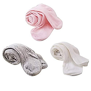 Kaariss 3 Pairs Infant Baby Toddler Girls Tights Toddler Knit Cotton Leggings