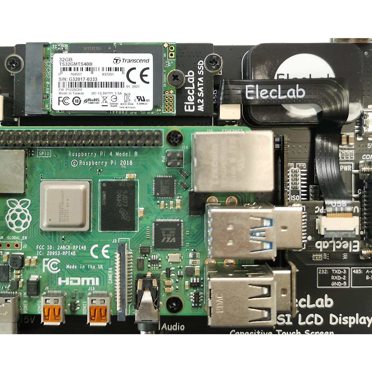 ElecLab M.2 2242 NGFF SSD USB 3.0 Adapter for RPi 4