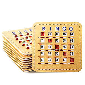 GSE Games & Sports Expert 5Ply Stitched Shutter Bingo Cards, Finger-Tip Shutter Slide Bingo Cards, Easy-Read Large Print Bingo Cardboard with Sliding Windows (25-Pack)