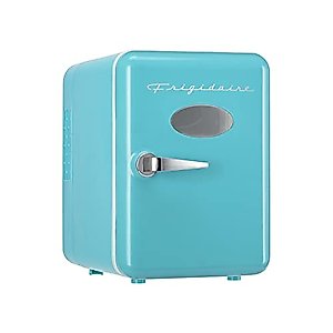 Frigidaire EFMIS137-BLUE Portable Retro 6-can Mini Fridge, Blue