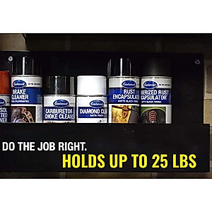 Eastwood Aerosol Can Rack | Aerosol Storage and Organizer | Mountalble Extra Wide Steel Construction | 12 Can Holes, Black