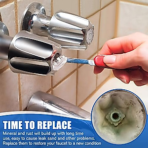 Enhon Bathtub and Shower 2 Handle Remodel Trim Kit Compatible with Pfister Verve Tub Shower, Bathtub Faucet Knob Replacement Include 1 Hot 1 Cold 2 Flanges (Polished Chrome)