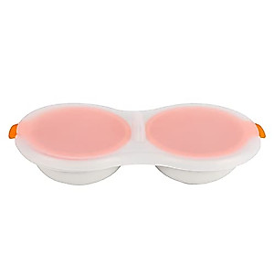 Bodacon Draining Egg Boiler Set Double Layer Microwave Egg Poacher Breakfast Egg Cooker