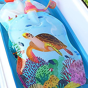 ChooMee Reusable Baby Food Storage Pouches, 8 oz | Ideal for Baby Food, Smoothies and Purees | Secure Double Lock Zipper, Wide Bottom, BPA Free | SnakPack Sealife 6 CT