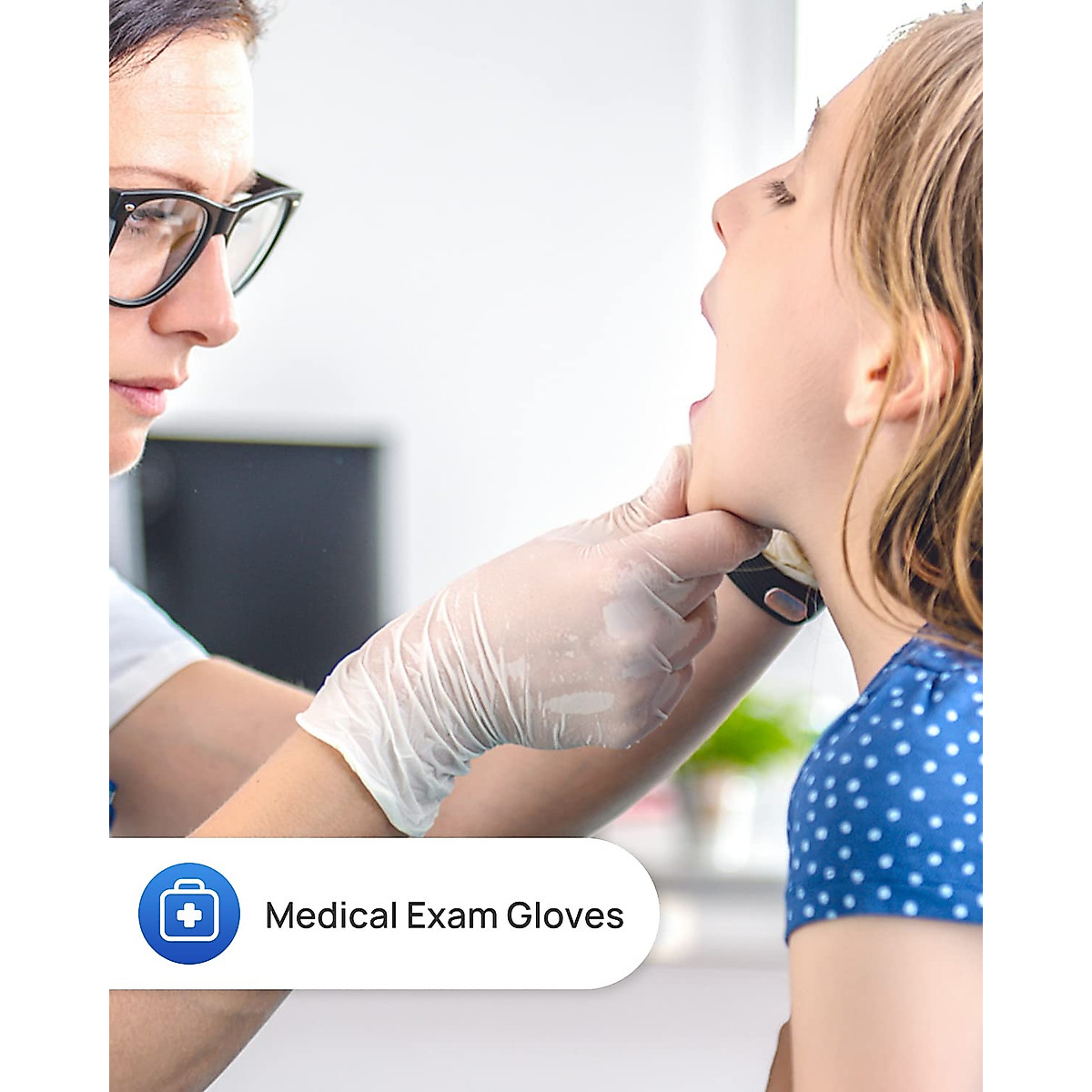 JMU Clear Vinyl Exam Gloves Small 100 Count, Latex Free Powder Free, 4 mil Thick Disposable Vinyl Gloves, Food Safe Gloves