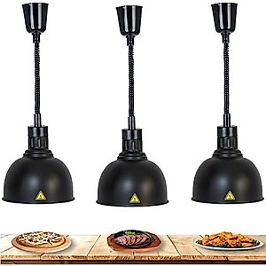 Commercial Food Heat Lamp, Retractable Food Heat Lamp Kitchen Lights Buffet Server Food Warmer Metal Chandelier, Prevent Food from Getting Cold Restaurant Equipment,