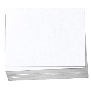 Hamilco 5x7 White Linen Textured Cardstock Paper Blank Index Cards Flat Card Stock 80lb Cover – 50 Pack