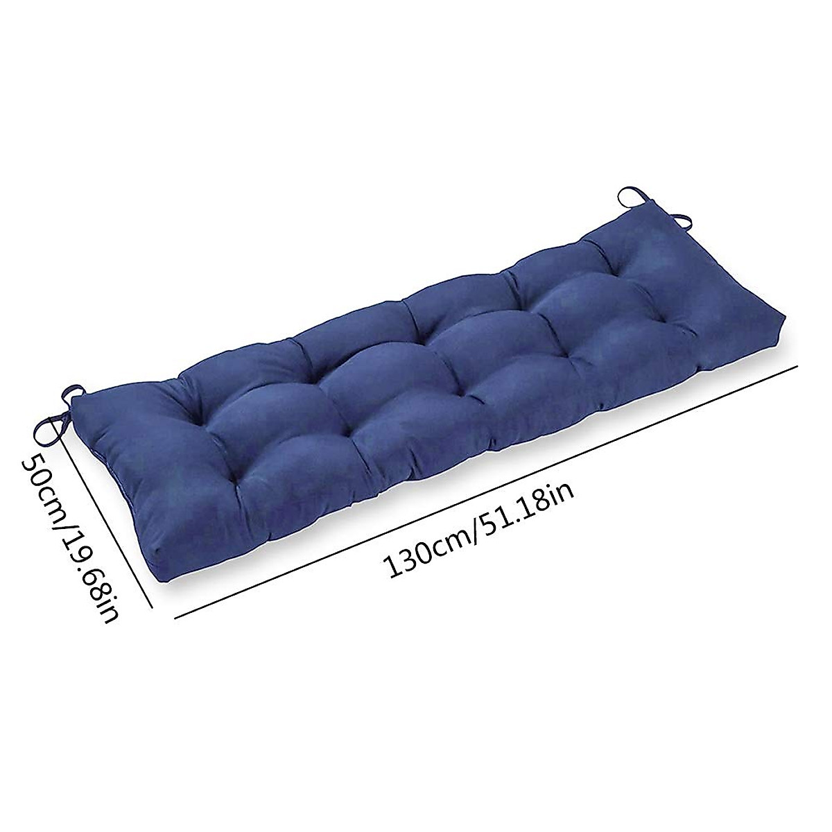 Indoor/Outdoor Bench Cushion, Swing Cushion, 51.2"x19.7", for Lounger Garden Furniture Patio Lounger Bench (Navy)