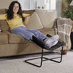 ETNA Leg Rest Foot Rest for Chair Sofa Couch Foot Rest Under Desk Leg Rest Small Foot Stool, Padded Leg Hammock for Desk, Black