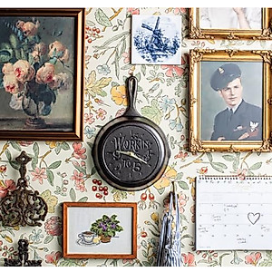 Lodge 9 inch Skillet Clock Inspired by Dolly Parton hit Song 9 to 5" - for Decorative Use Only - Hand Wash, Collector's Piece, 1 AA Battery Required (not Included).