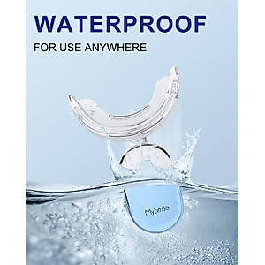 MySmile Teeth Whitening Light,3 Non-Sensitive Teeth Whitening Gel Refill Pack,10 Minute Treatment Teeth Whitening Products,28x Powerful Blue LED Light for Whitening Teeth