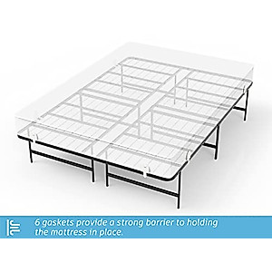 DiaOutro Bed Frame Non Slip Mattress Gaskets, 6 PCS Keep Mattress in Place, Wide Applicability Mattress Holder Easy to Assemble, Adjustable Anti-Slip Baffle Fit for Most Bed Frames, White