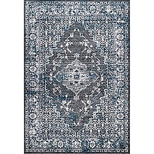 nuLOOM Transitional Medallion Lucille Area Rug, 5x8, Grey