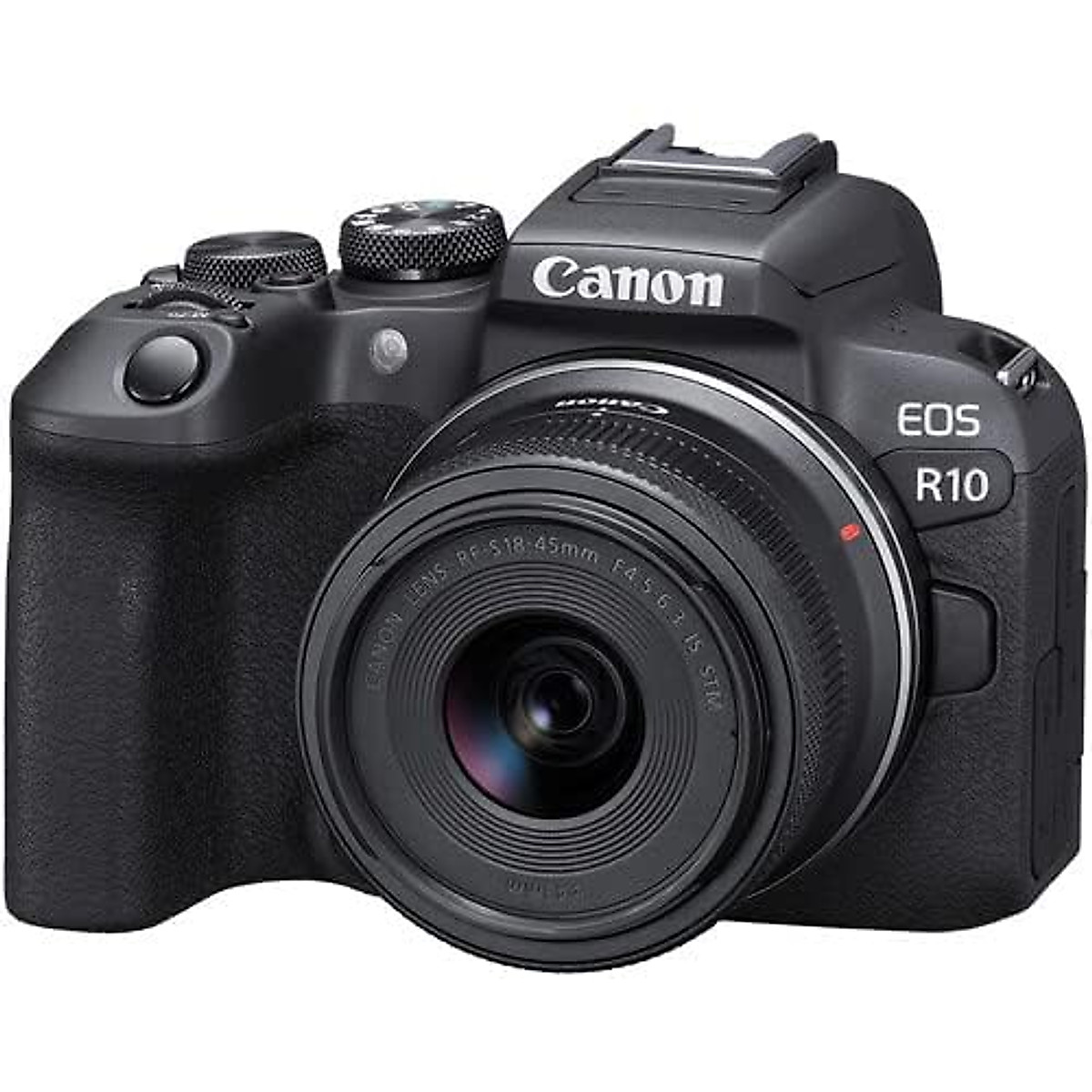 Canon EOS R10 Mirrorless Camera with 18-45mm Lens with Advanced Accessory and Travel Bundle | Canon 1-Year USA Warranty | 5331C009 | Canon EOS R10 Mirrorless Camera 18-45mm Lens