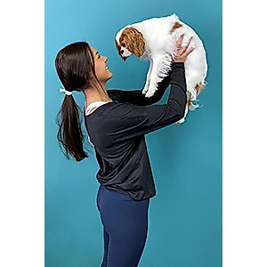 Neutral Tones Hair Ties No Crease Ponytail Holders (Available in Lots of Pack Quantities) - Ouchless Elastic Styling Accessories Pony Tail Holder Ribbon Bands - By Kenz Laurenz (50 Pack)