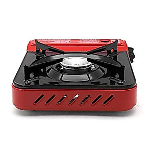 Maxsun Portable Gas Stove MS3800 (Red), 9,560BTU High Power, Camp Stove, Outdoor/Indoor, with Carrying Case