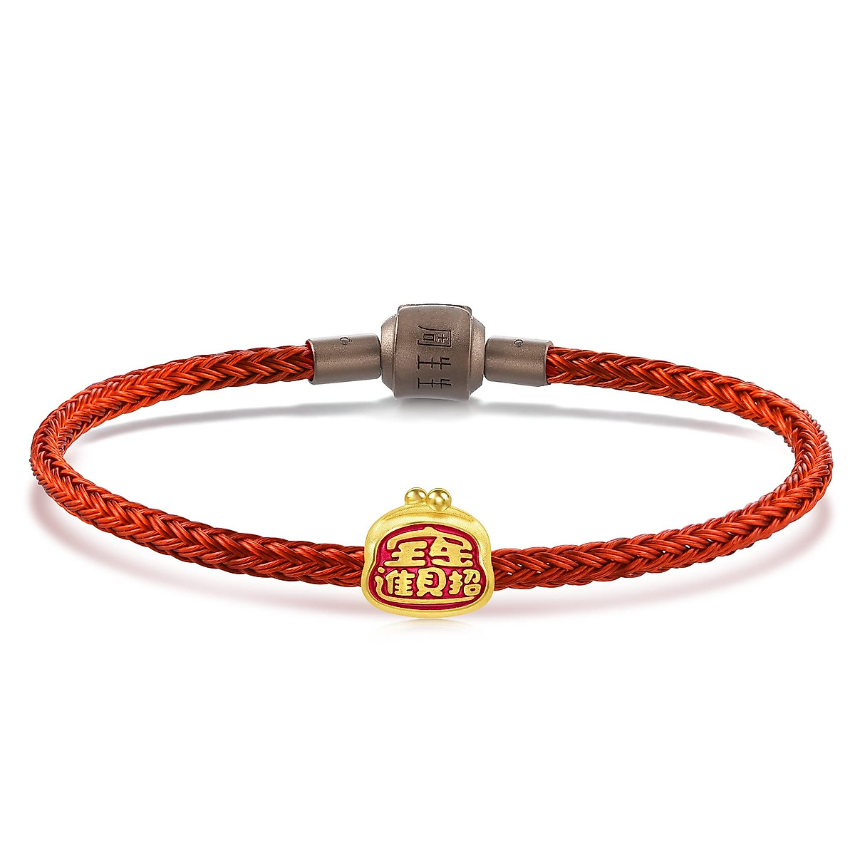 CHOW SANG SANG 999 24K Solid Gold Mini Charm Wealthy Pocket Charme Blessing Bracelet for Women 92978C