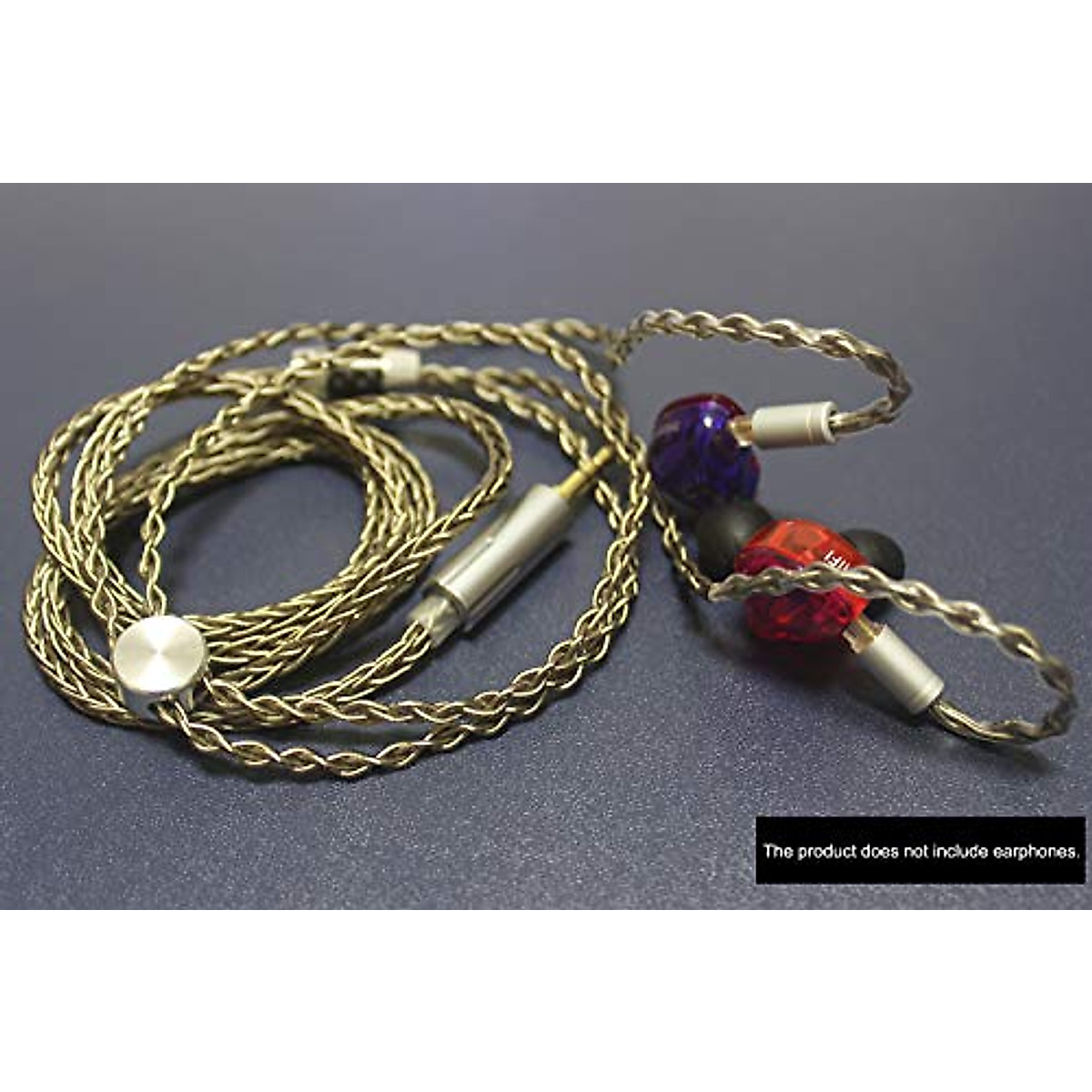 Youkamoo 4.4mm 8 Core Silver Plated Braided Earphone Replacement Upgrade Cable Silver Plated Wire Balanced Earphone Cable for BL03 V80 KZ ZS10 PRO ZS10 AS10 ZS6 ZST ZSR TRN (2 Pin 0.78mm)