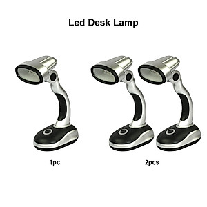 Ragyzity Led Desk Lamp, 12 Bulb LED Portable Desk Lamp Powered Battery Table Light, Computer Bedside Table Camping Light, Bright Battery Operated Desk Lamp Work Reading Light (2PCS)