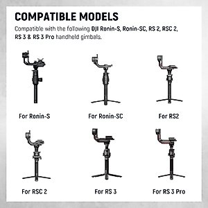 NEEWER Dual Handgrip Compatible with DJI RS4 RS4 Pro RS3 RS3 Pro RS2 RSC2 Ronin S SC Gimbal, Dual Handle Kit with 2 Mini NATO Rails, Quick Release NATO Clamps, 1/4" & 3/8" Threads, GA006