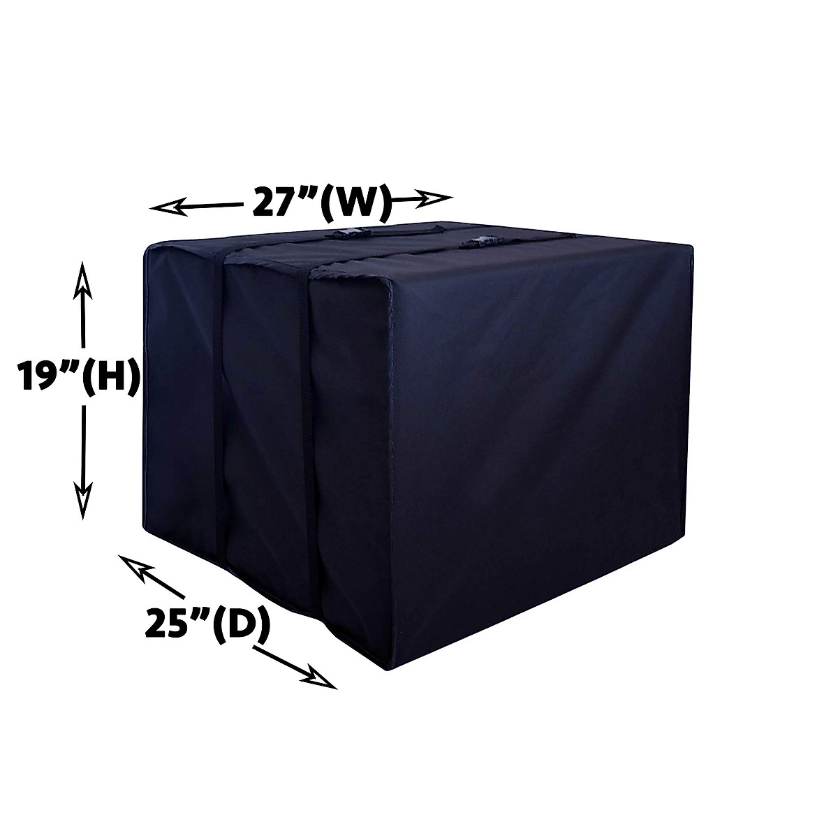 ALPINE HARDWARE Outdoor Window AC Covers [Window Air Conditioner Protection Cover] (Black, 19" H x 27" W x 25" D)