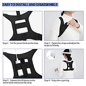 YRXVW Battery Strap for Oculus Quest 2, Adjustable Elasticity Power Bank Bandage Fixing Bracket Compatibly Multiple Sizes of Batteries Pack for Oculus Quest2