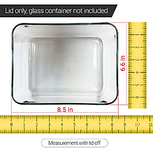 Replacement Lid for Pyrex Plastic Blue Cover 6 Cup Bowl Dish Rectangle 7211-PC (2-Pack)