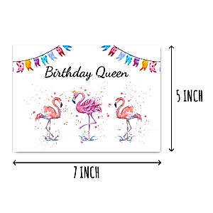 Birthday Queen - Birthday Card Flamingo - Happy Birthday Card For Women - Birthday Card For Her - Meaningful Greeting Cards.