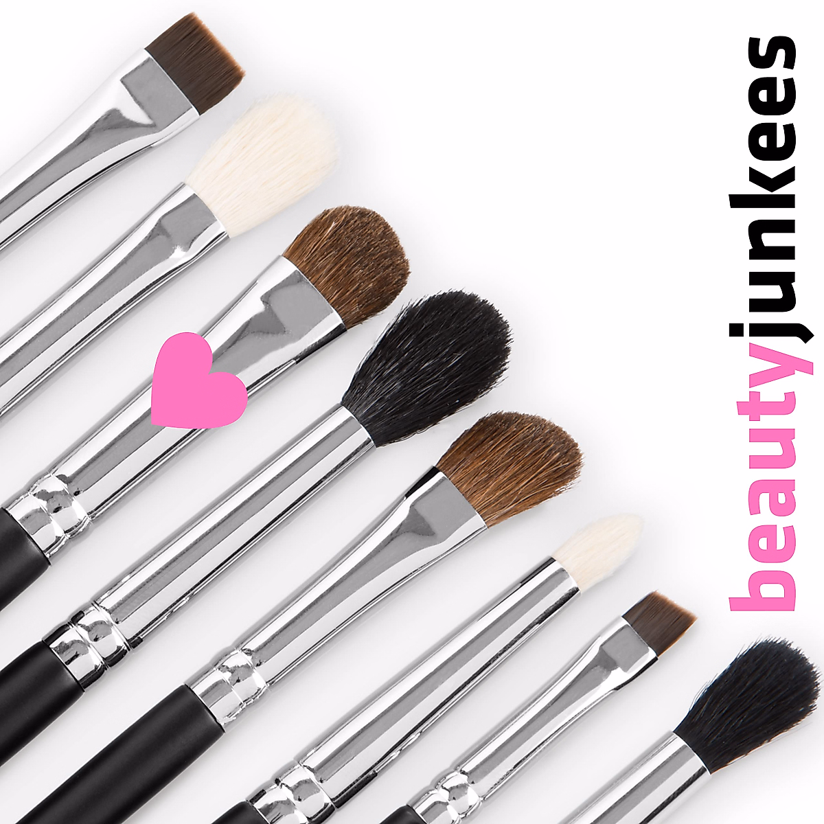 Pro Shader Eyeshadow Brush - Beauty Junkees pro All Over Short Flat Shader Eye Shadow Brush for Lid, Dense Rounded Bristles to Pack and Blend Powder Cream Eye Shadow on Eyelid and Crease
