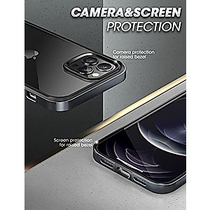 SUPCASE Unicorn Beetle Edge Series Case for iPhone 13 Pro Max (2021 Release) 6.7 Inch, Slim Frame Clear Case with TPU Inner Bumper & Transparent Back (Black)