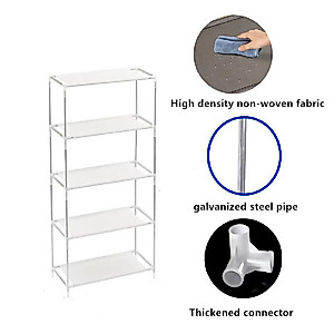 Anyvold Shoe Rack, Simple assembly and disassembly of shoe racks Expandable & Adjustable Fabric Shoe Shelf Storage Organizer,for outdoor and indoor