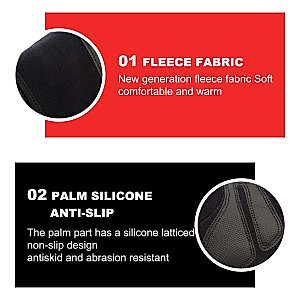 MINIDUO Outdoor Gloves Convertible Mittens Flip Fleece Fingerless Gloves [Windproof] for Men&Women Fishing, Cycling, Running in Cold Weather-L