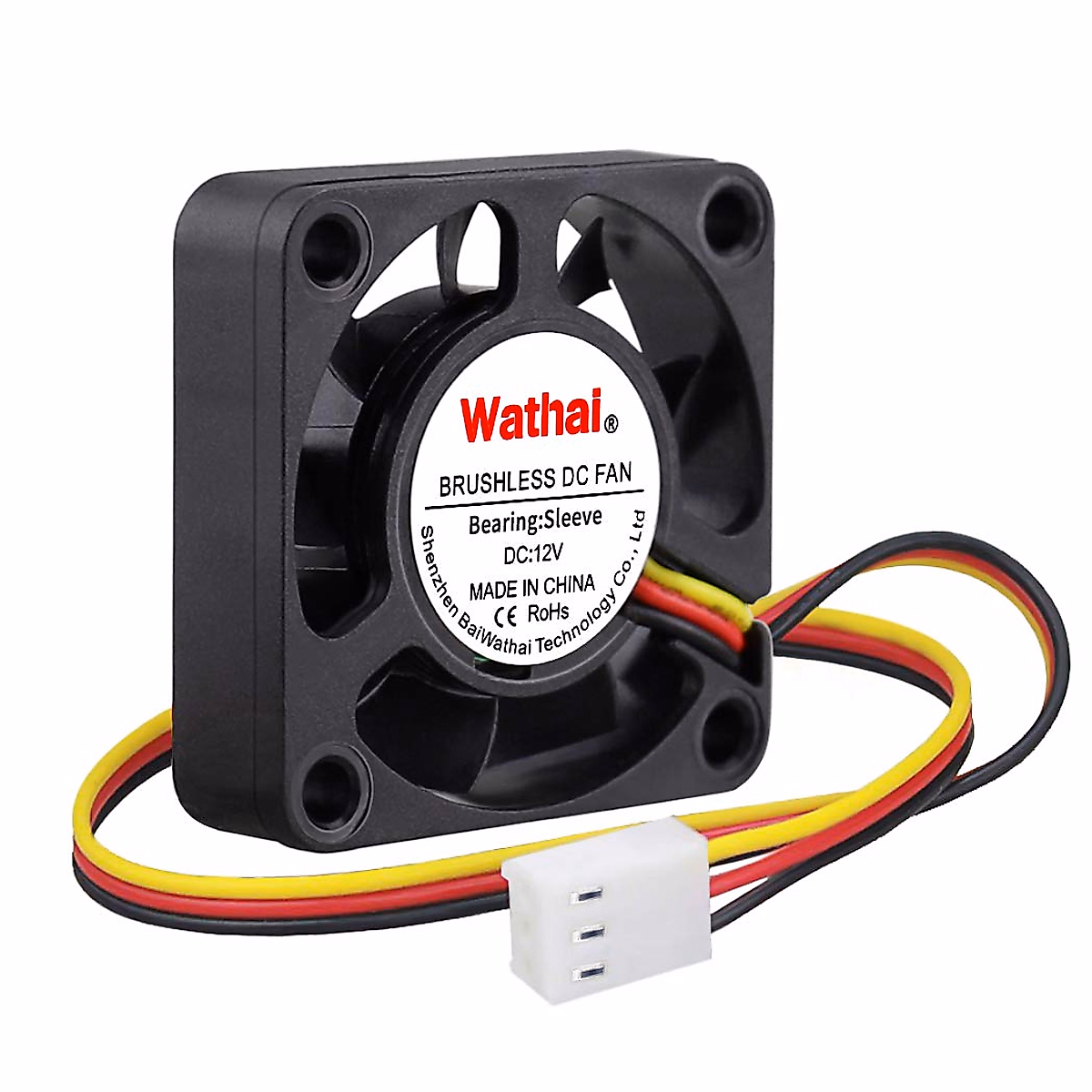 Wathai 40mm x 10mm DC Brushless Fan 12V 3Pin Cooling for 3D Printing, PC Computer Case, CPU Replacement, Graphics Card, Raspberry PI