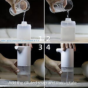 GZRKF Automatic Foaming Soap Dispenser Bathroom Hand Soap Dispenser Automatic Dish Soap Dispenser for Kitchen Sink Bathroom Commercial Hotel White