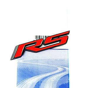 Yoaoo 1x OEM Black Rs Emblem Grille Plus Decal Badge 3D Metal Compatible with Zl1 1LE Series Matte Black Red