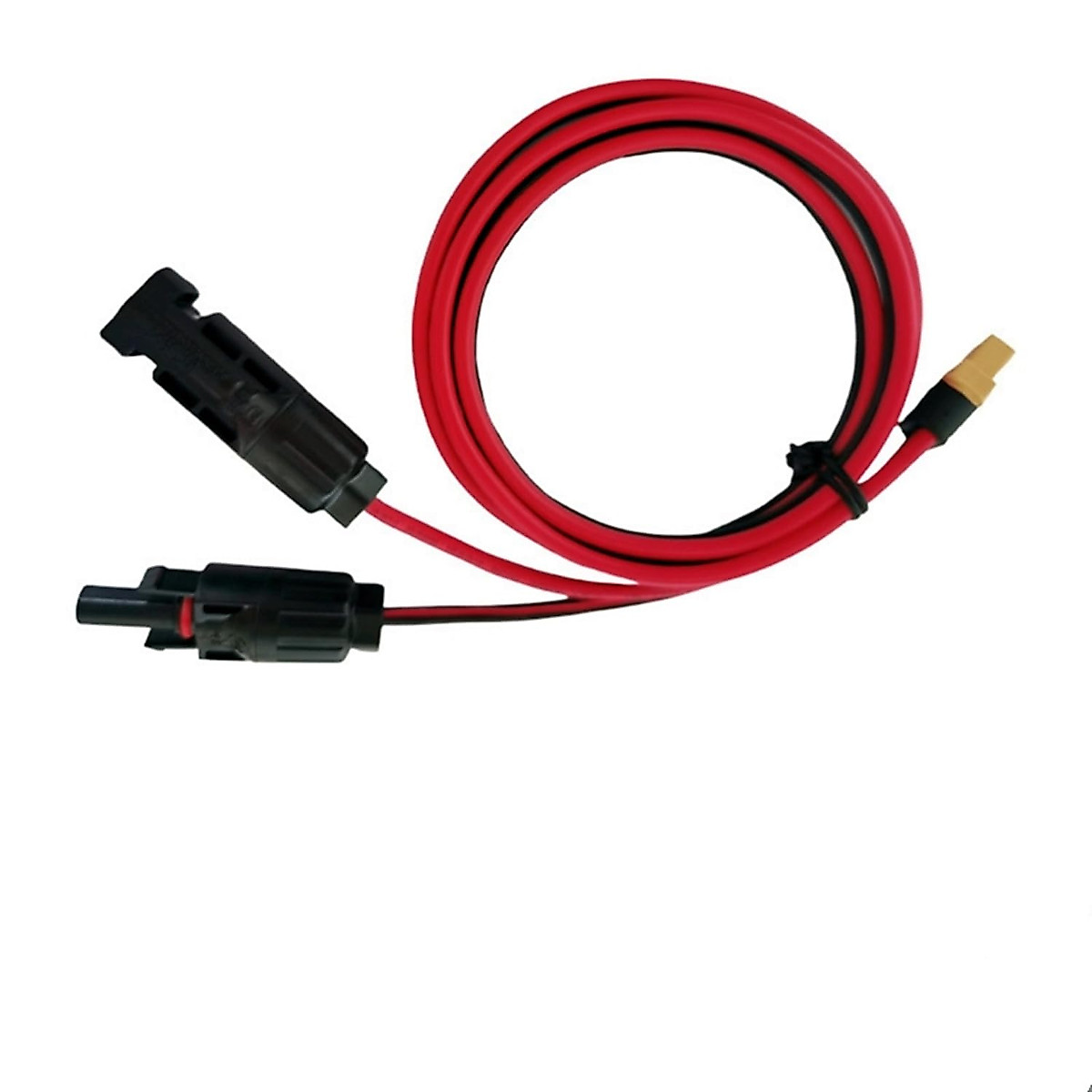 Solar to XT60 Charge Extension Cable 12AWG Compatible with Mc-4 to XT60 Adapter Cable for XT60 Input Port Portable Power Station (2FT)