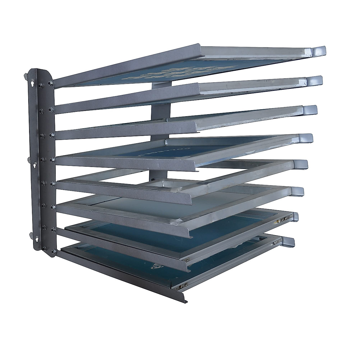 INTBUYING Screen Printing Frame Rack Shelf Storage Holder Screen Printing Squeegee Rack Screen Drying (8 Layer)